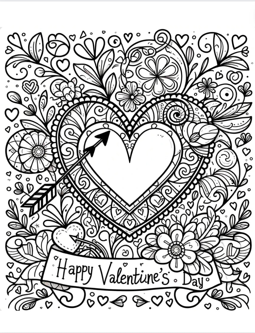 Saint Valentine Coloring Pages - Etsy