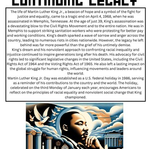 Martin Luther King Jr (MLK) Unit Study - Etsy