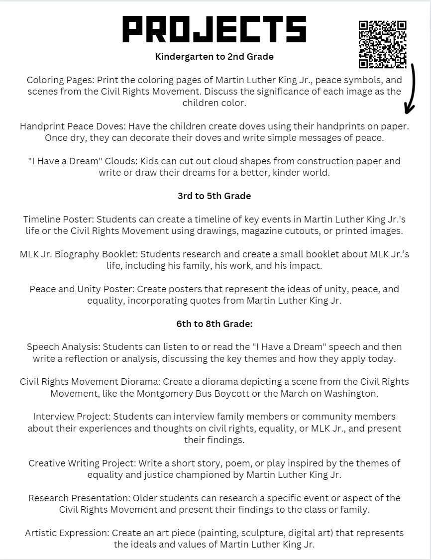 Sample Martin Luther King Jr Unit Study - Etsy