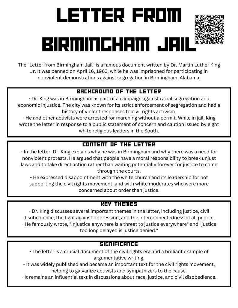 Martin Luther King Jr (MLK) Unit Study - Etsy