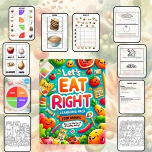 Let's Eat Right Food Group Learning Pack - Etsy