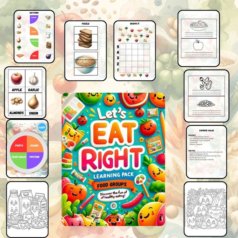 Let's Eat Right Food Group Learning Pack - Etsy