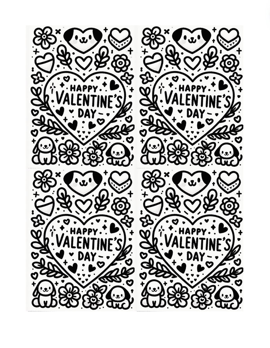 Saint Valentine Coloring Pages - Etsy