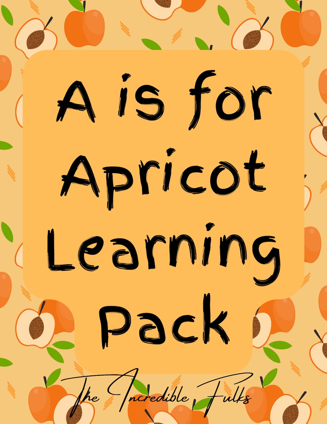A is for Apricot Learning Pack - Etsy