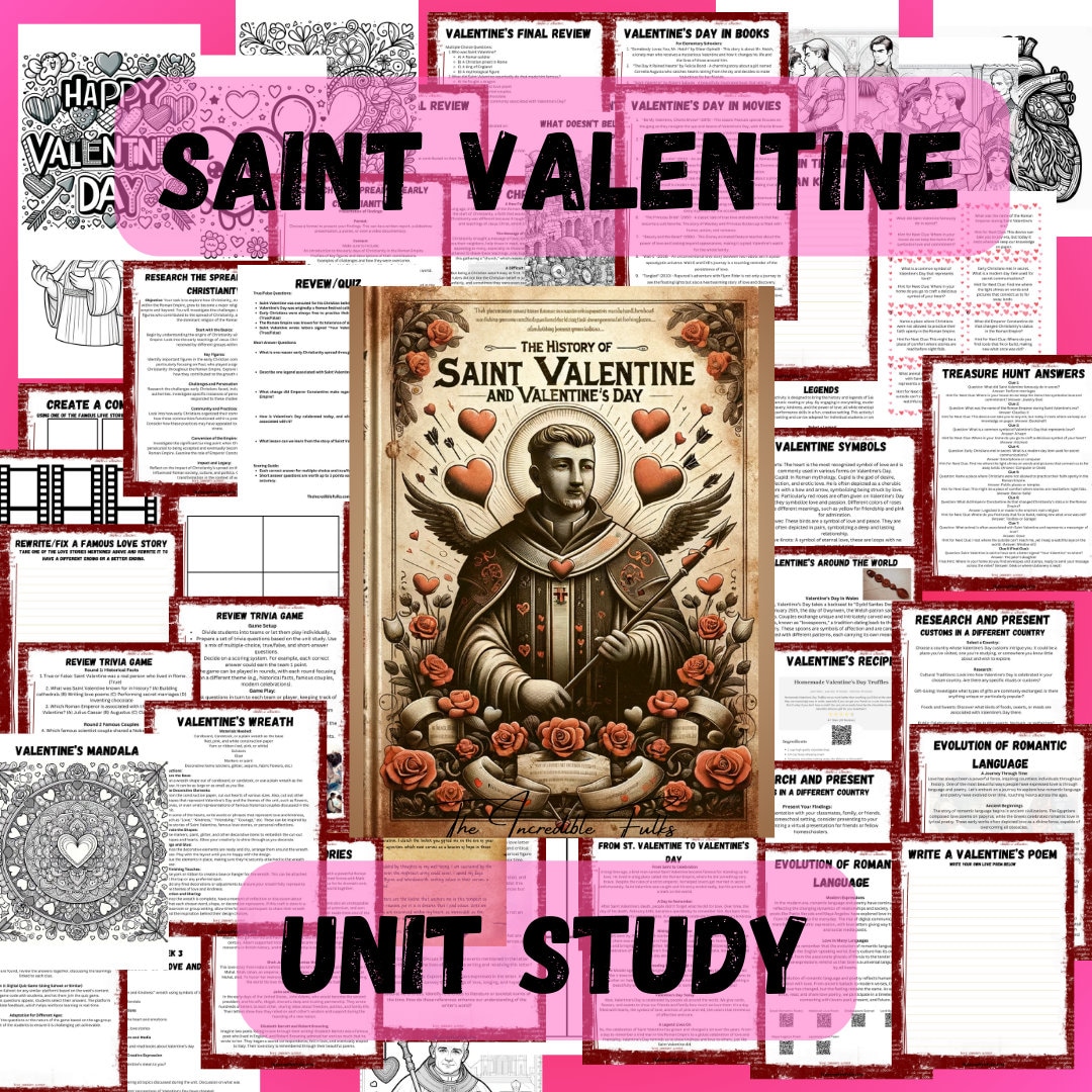 Saint Valentine's Unit Study - Etsy