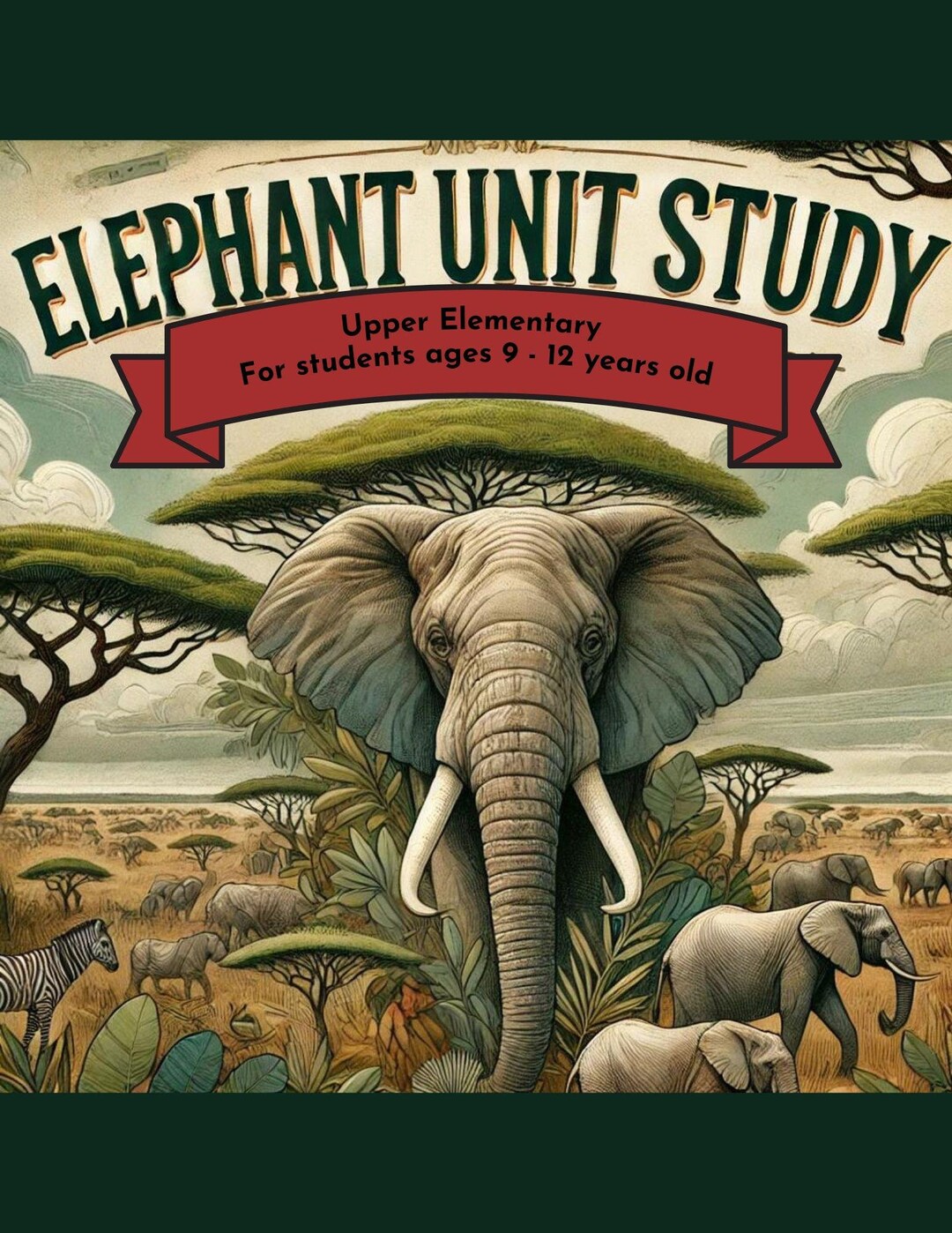Elephant Animal Unit Study Elementary Ages 9 -12 - Etsy
