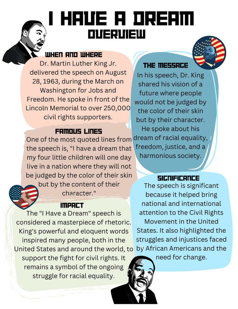 Sample Martin Luther King Jr Unit Study - Etsy