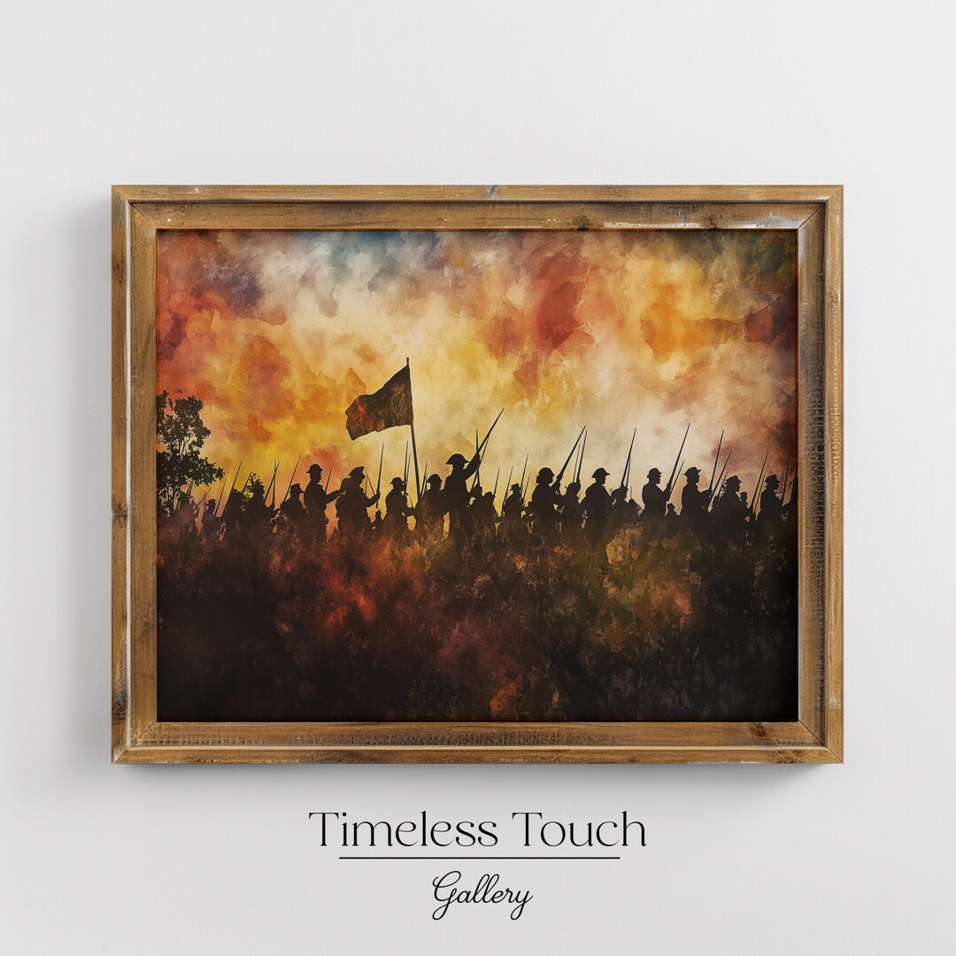 Battle of Gettysburg, Historic Depiction PRINTABLE Art | Civil War ...