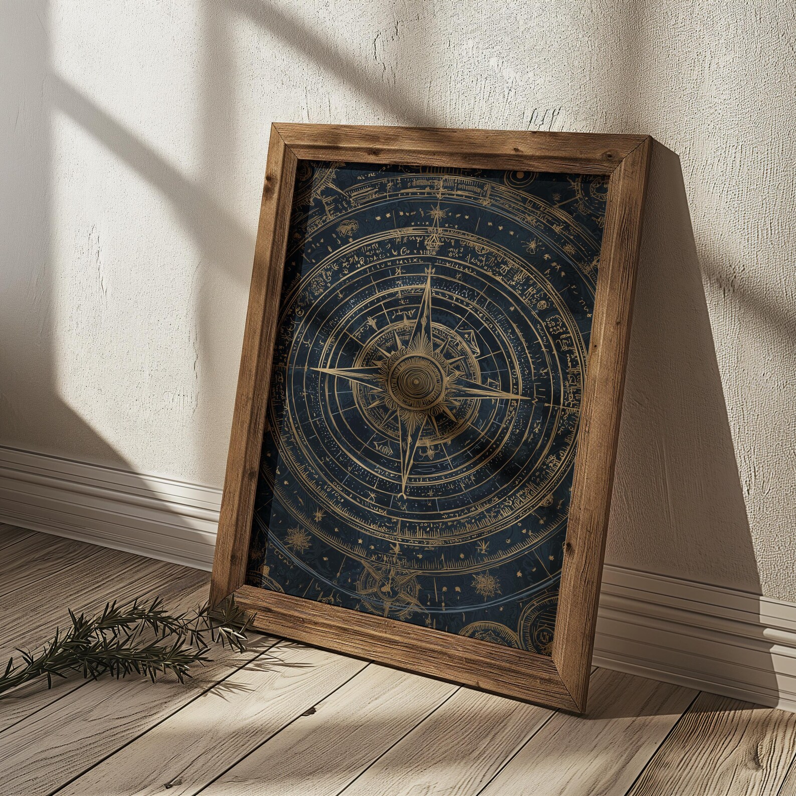 Vintage Celestial Compass Digital Art Print for Home Decor - Etsy