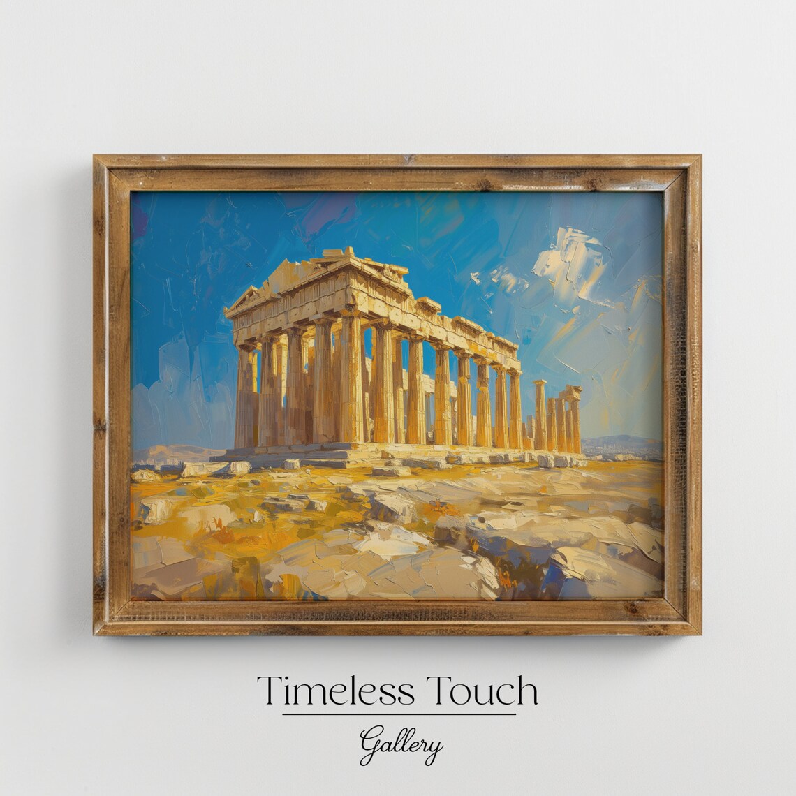 Parthenon Wall Art, Ancient Greek Architecture, Vintage Painting ...