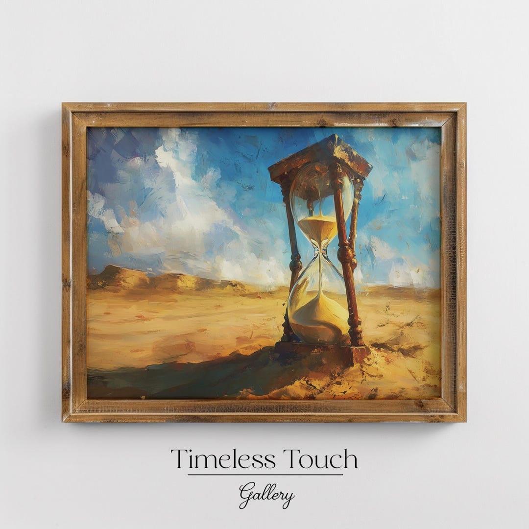 Hourglass Desert Painting: Printable Rustic Wall Art (digital Download ...
