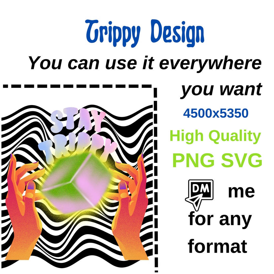 Trippy Art PNG and SVG Format Digital Download - Etsy