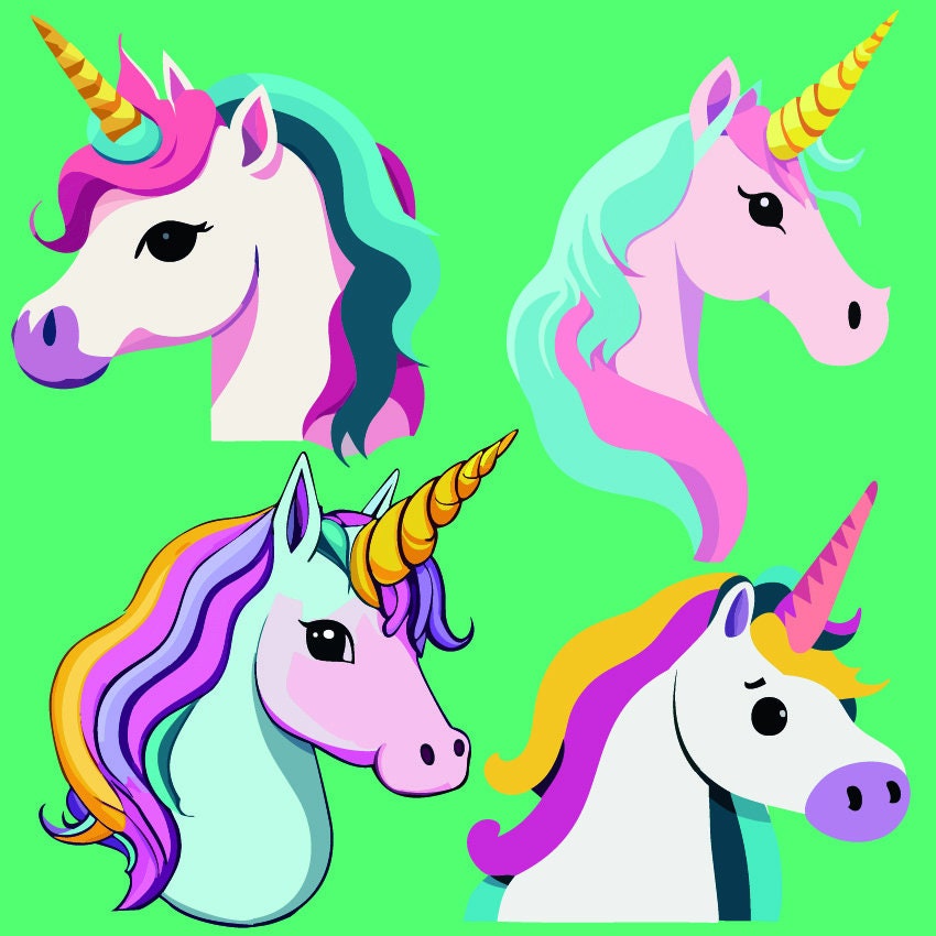 Unicorn Head Design PNG and SVG Format Digital Download - Etsy