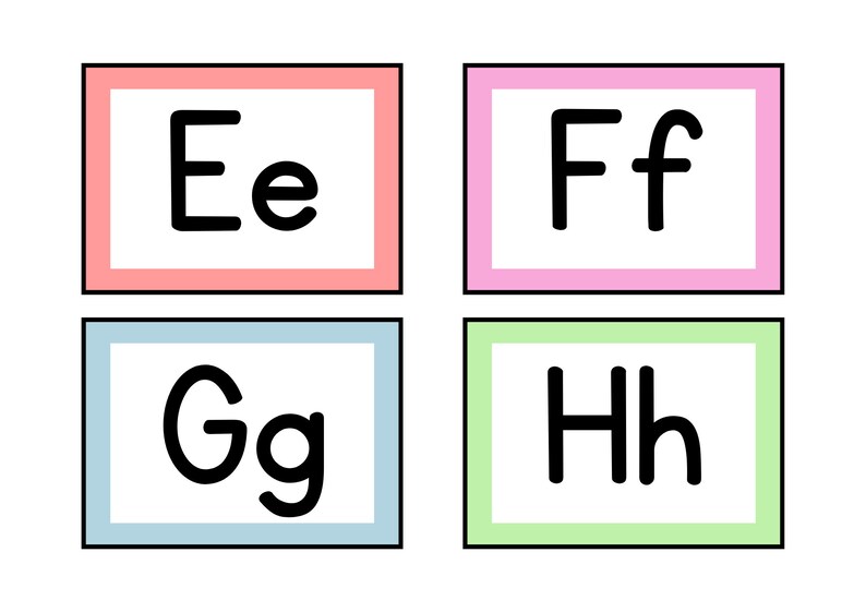 Printable Alphabet Flashcards - Etsy