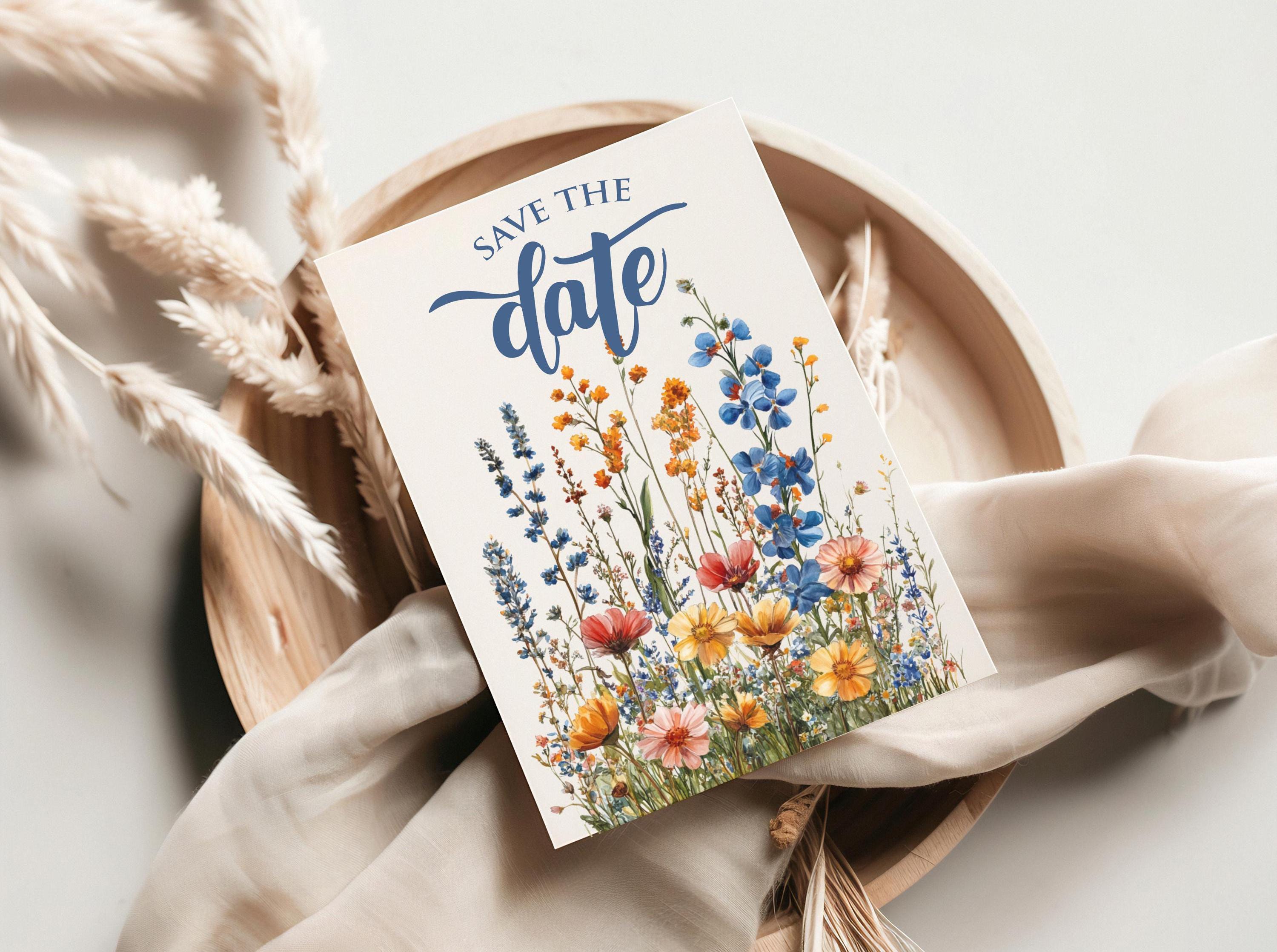 Wildflower Field Border Clipart PNG Invitation Watercolor Pastel ...