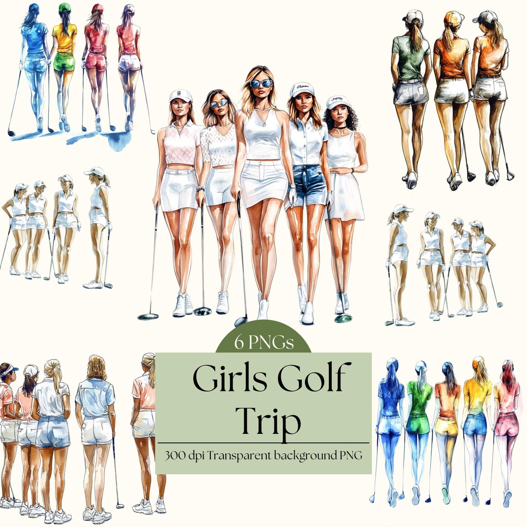 Girls Golf Trip PNG Bundle Bachelorette Party Shirt Golf Clipart Golf PNG Golf Clip Art Women's ...