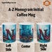 Initial N Monogram Mug Splatter Ink Art Design Watercolor Flowers ...