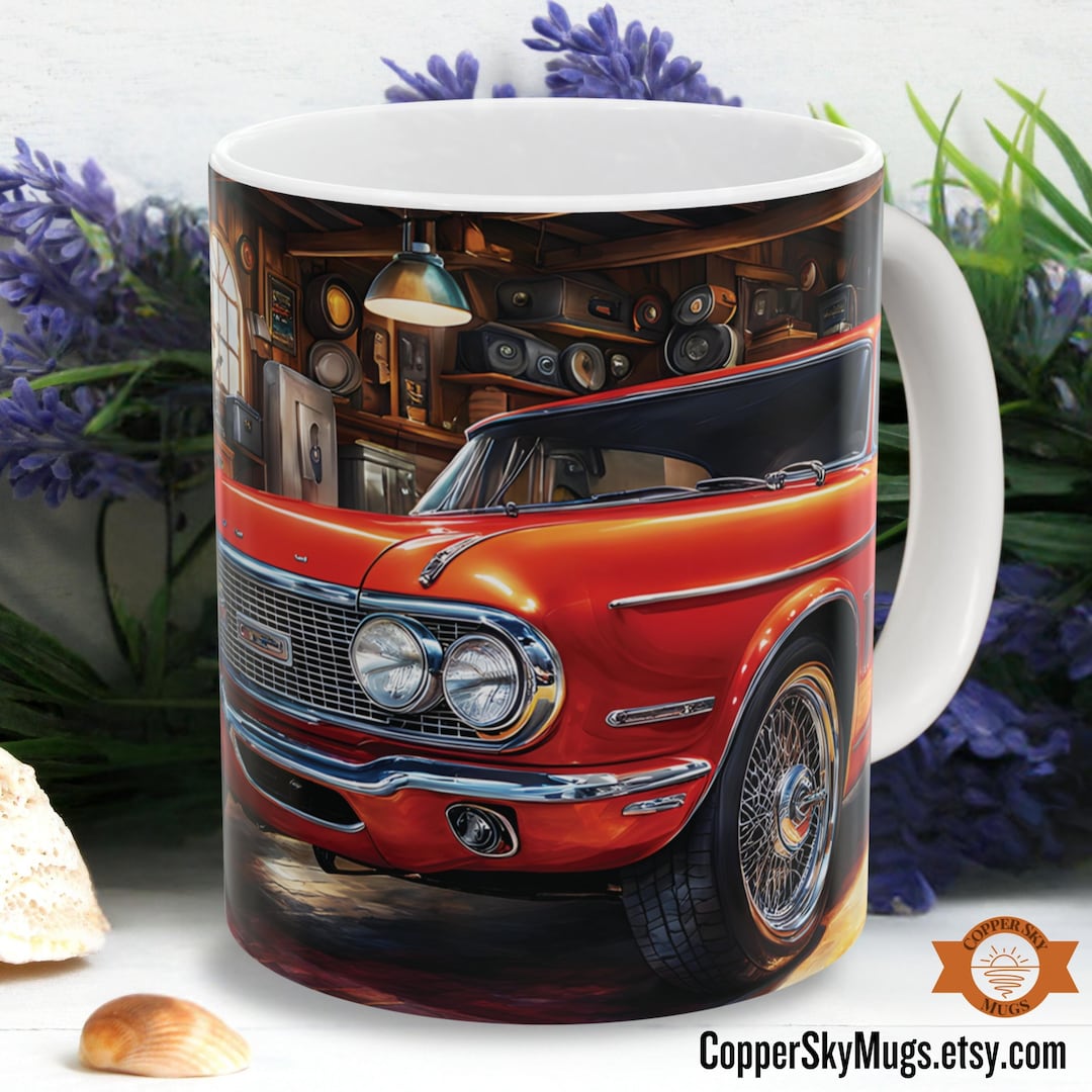 Muscle Car Garage Mug Vintage Classic Car Coffee Cup Sports Car Lovers ...