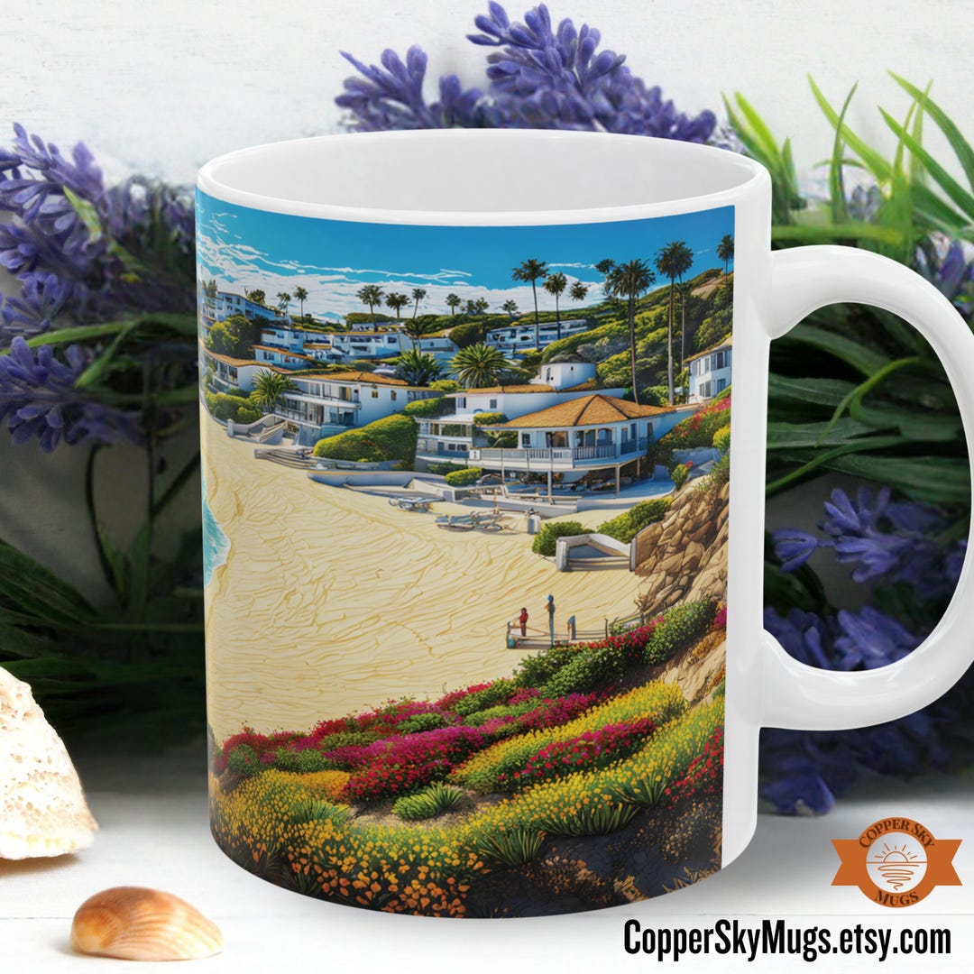 Laguna Beach Mug, Ocean Lovers Coffee Cup, Beach Lovers Gift ...