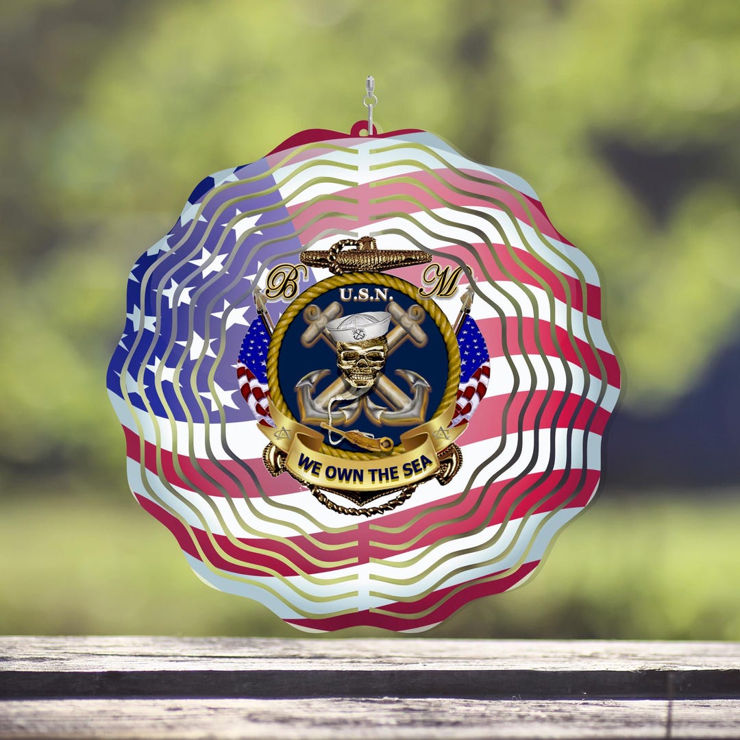 US Navy Wind Spinner, Patriotic Garden Decor (digital Download) - Etsy