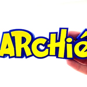 Personalised Poke Inspired Name Sign - Poke Style Custom 3D Name Plate ...