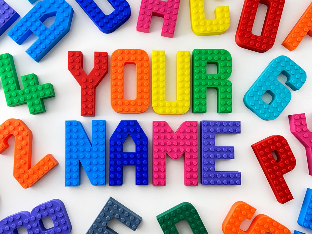 Personalised Brick Compatible Letters - Building Blocks Style Custom 3D ...