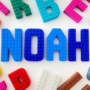 Personalised Brick Compatible Letters - Building Blocks Style Custom 3D ...