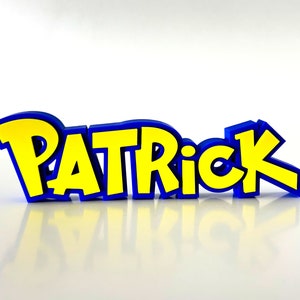 Personalised Poke Inspired Name Sign - Poke Style Custom 3D Name Plate ...