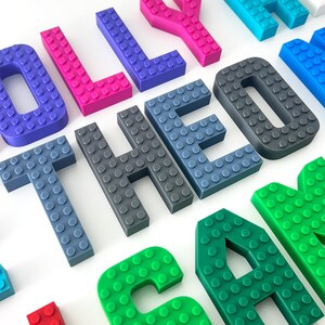 Personalised Brick Compatible Letters - Building Blocks Style Custom 3D ...