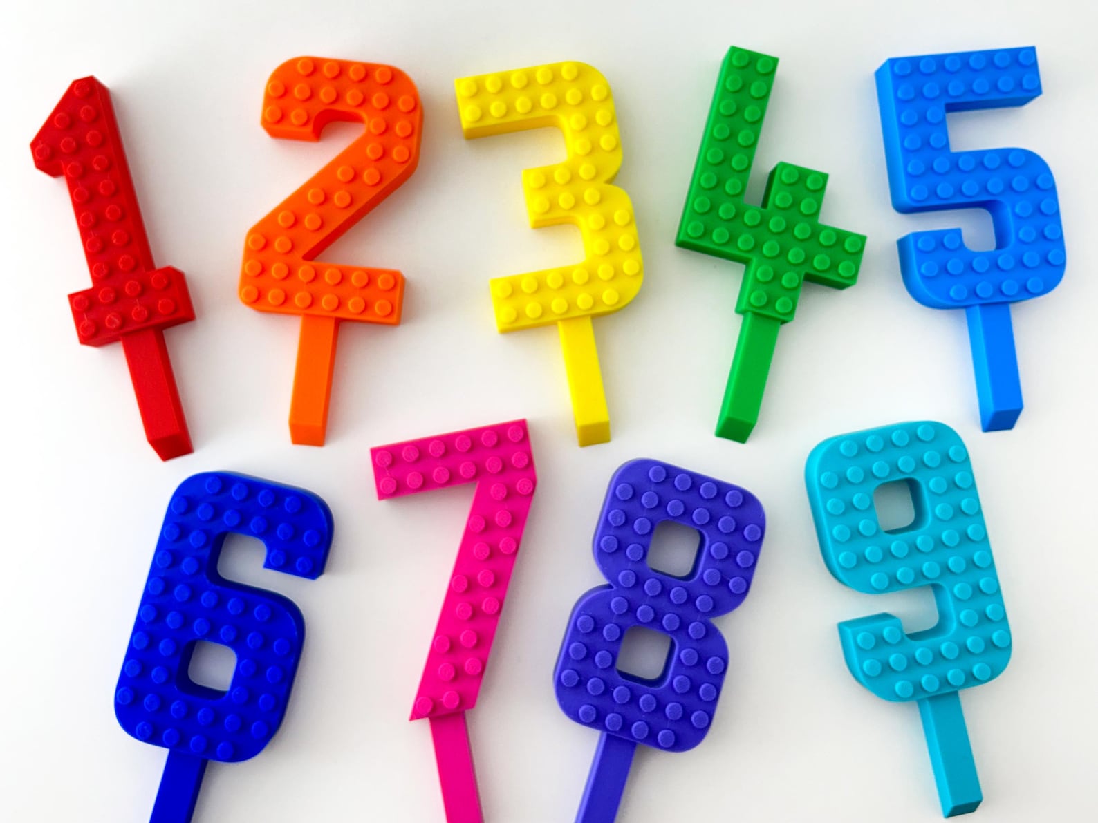 Brick Compatible Cake Number - Building Blocks Style Cake Decoration ...