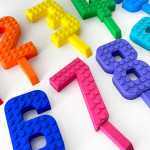 Brick Compatible Cake Number - Building Blocks Style Cake Decoration ...