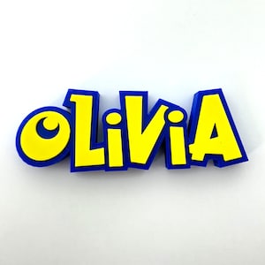 Personalised Poke Inspired Name Sign - Poke Style Custom 3D Name Plate ...