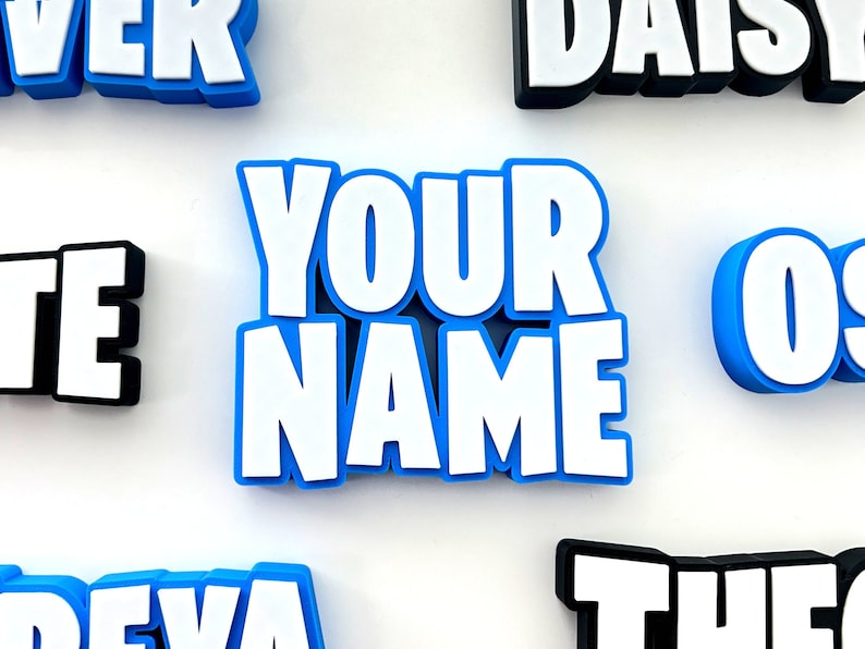 Personalised Gamer Name Plate - Battle Royale Style Custom Name Sign ...
