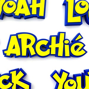 Personalised Poke Inspired Name Sign - Poke Style Custom 3D Name Plate ...