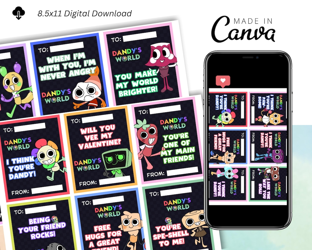 Dandy's World Valentine's Day Cards: Twisted Toons Dandy Valentines ...