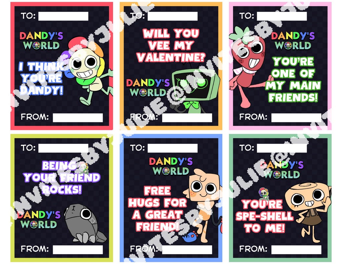Dandy's World Valentine's Day Cards: Twisted Toons Dandy Valentines ...