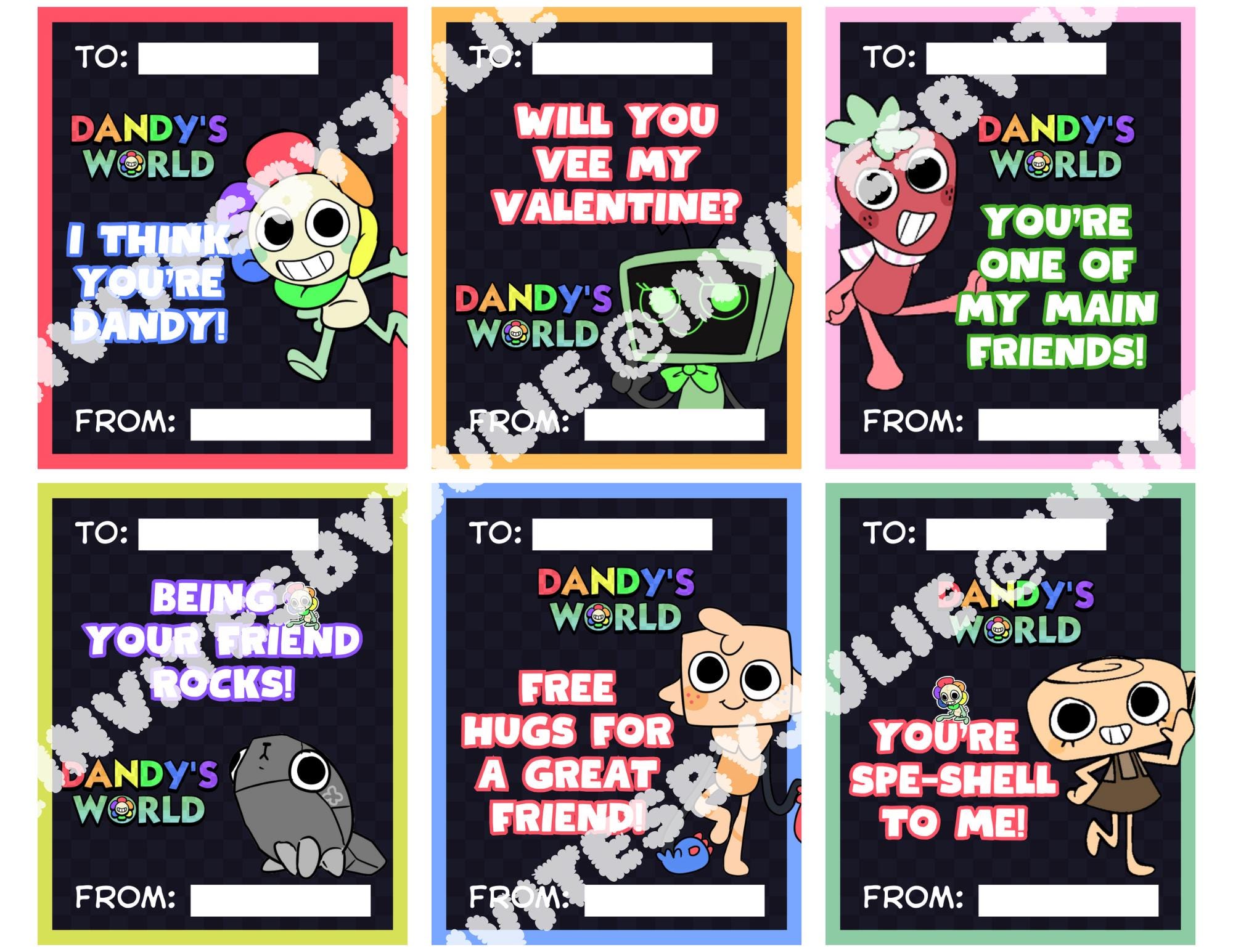 Dandy's World Valentine's Day Cards: Twisted Toons Dandy Valentines ...