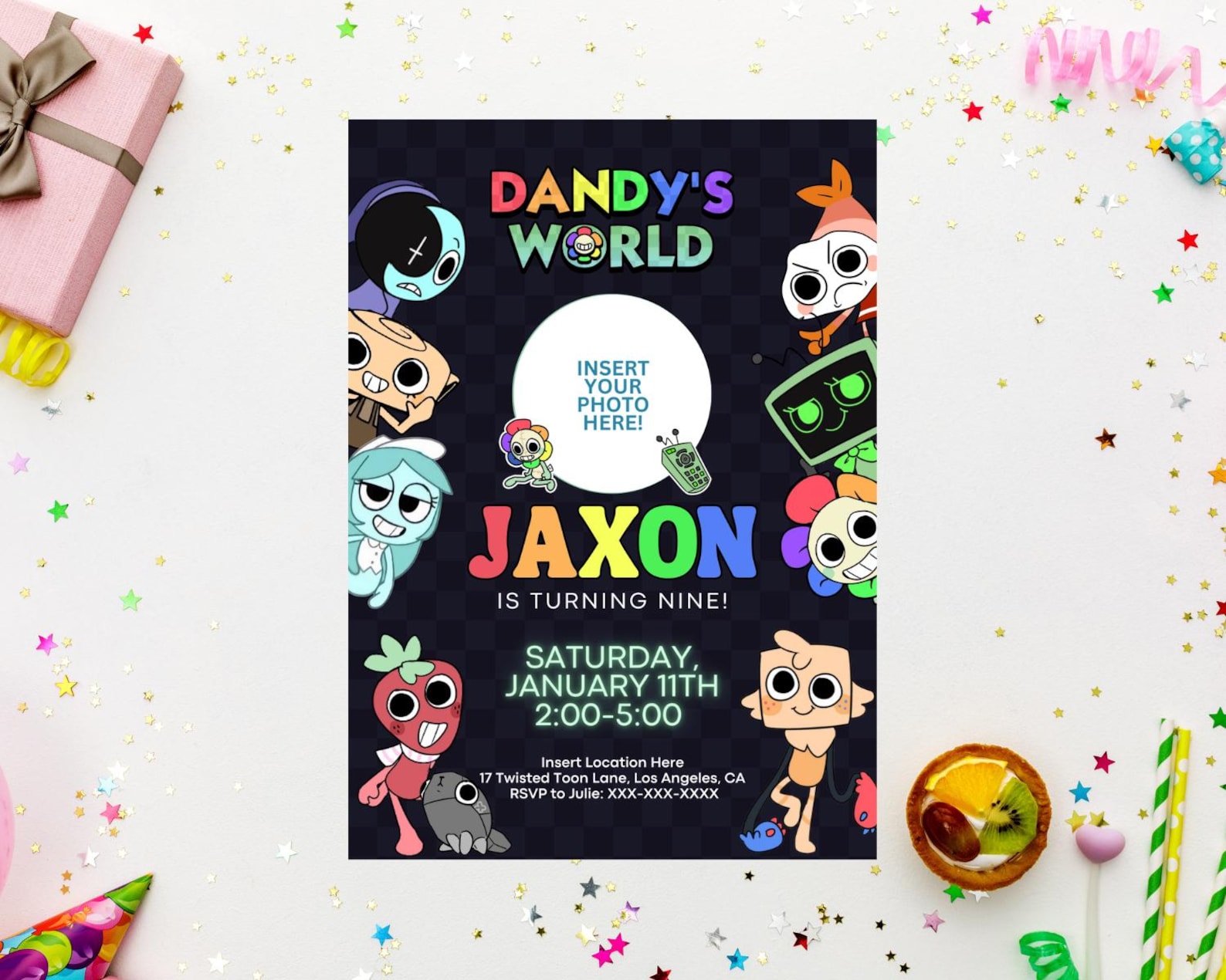 Dandy's World Birthday Invitation: Toon Party, Virtual Invite (PDF) - Etsy