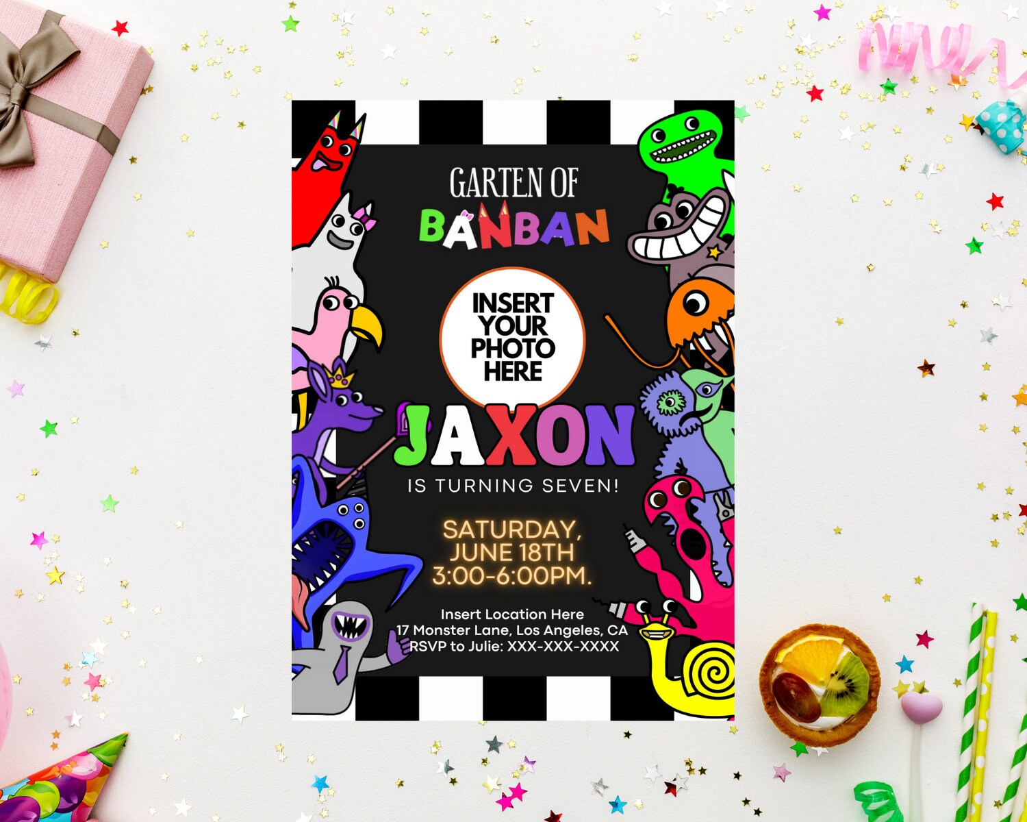 Garten of Banban Birthday Invitation: Customizable Digital Template ...