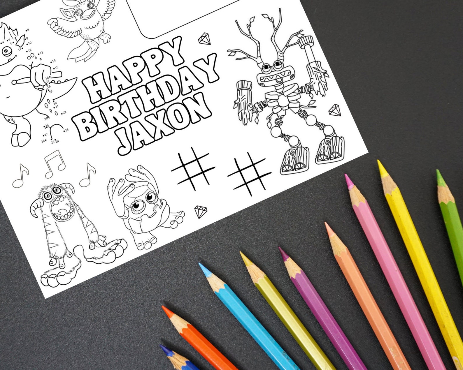 My Singing Monsters MSM Birthday Party Editable Print Out Activity ...