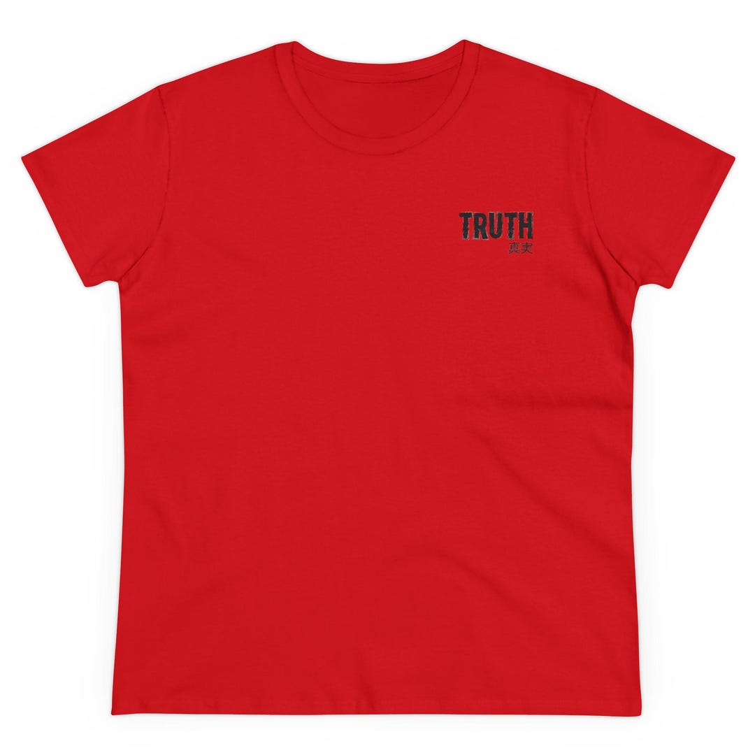 Truth Japanese Symbol Tee, Bold Print Graphic Shirt, Women's Cotton ...