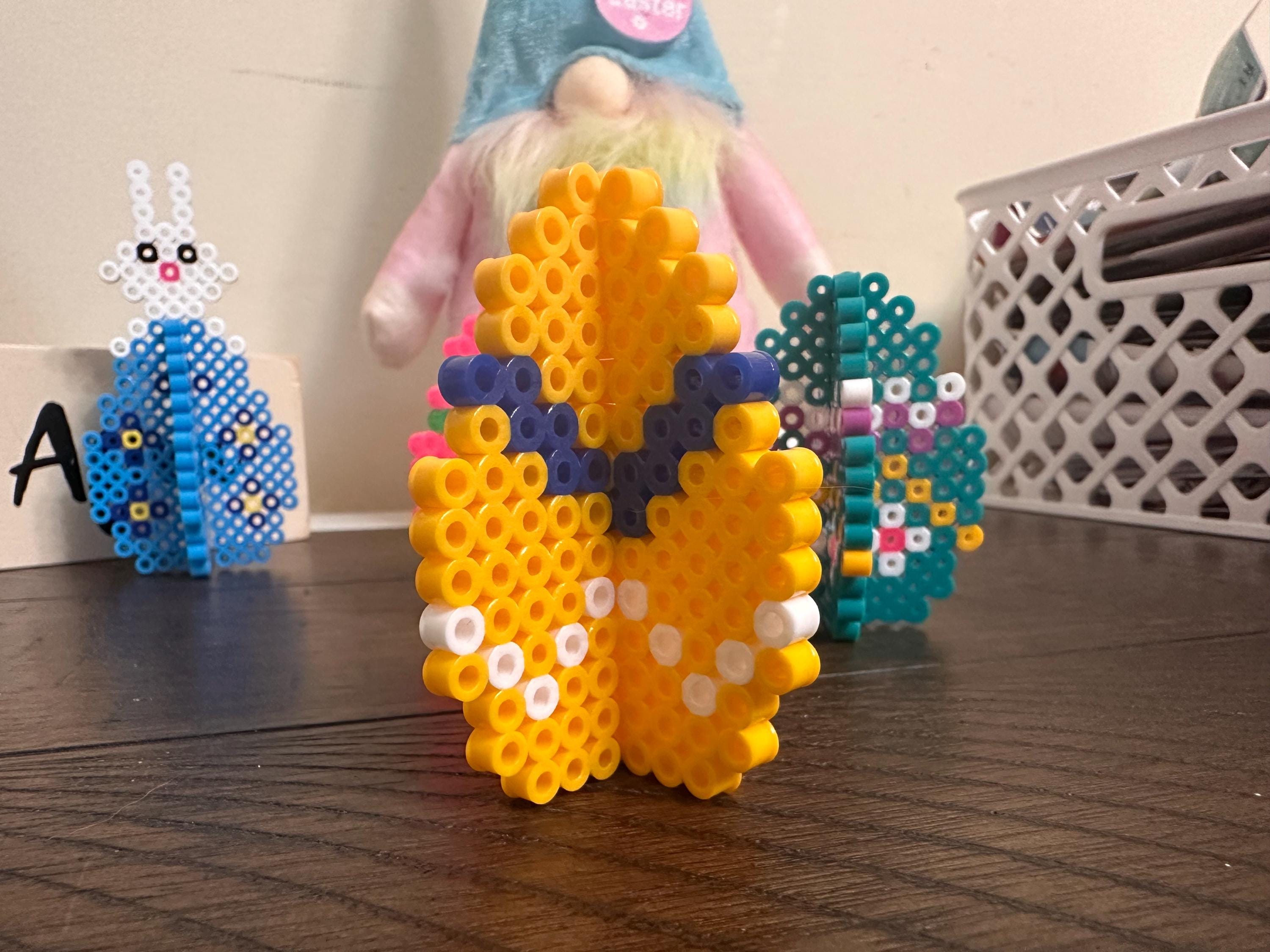 3D Perler Bead Fuse Bead Easter Egg Decorative Figurines Easter Decor ...