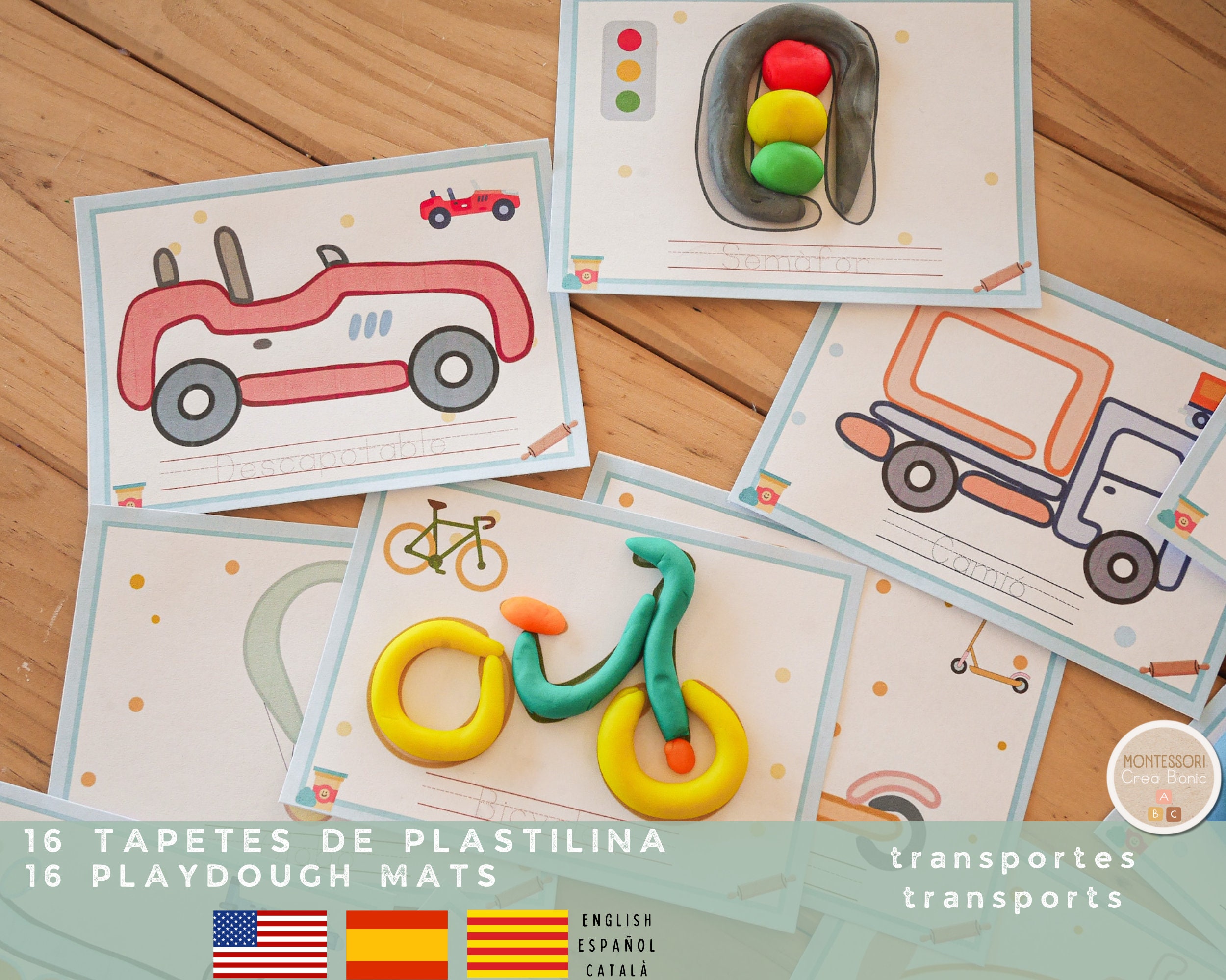 Transport Plasticine Templates. Transports Playdought Mats. Fine Motor ...