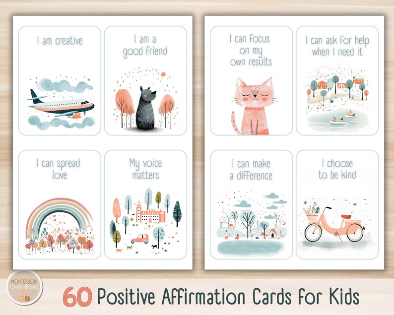 60 carte di affermazioni per bambini, affermazioni positive ...