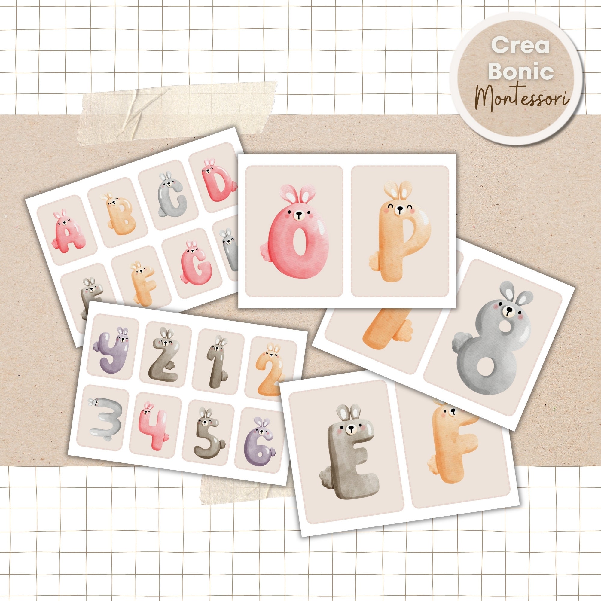 Printable Alphabet Cards in Pastel Watercolor Colors. Animal Alphabet ...