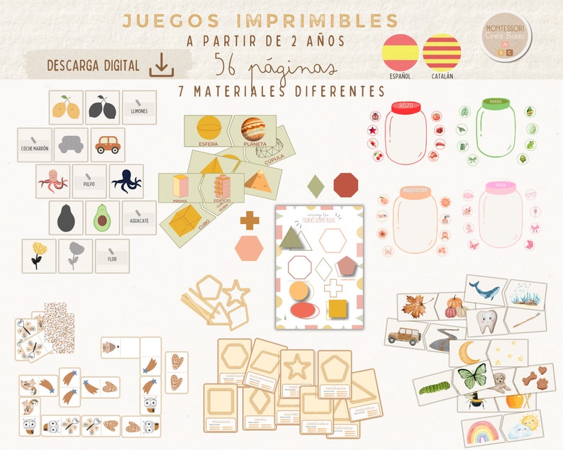 Pack de Actividades para Niños 2: Asociaciones, Vocabulario, Colores ...