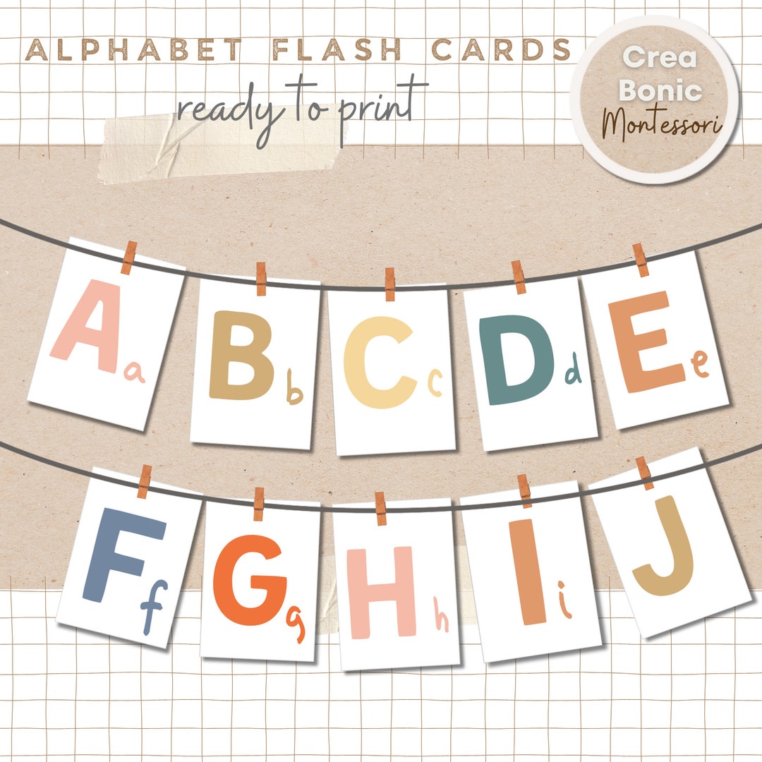 ALPHABET Card in Neutral Colors. - Etsy