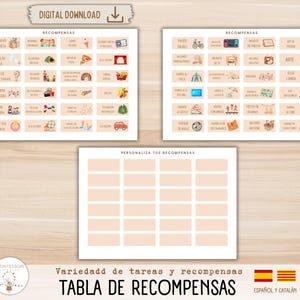 Rewards Table. Children's Routines and Habits. Spanish and Catalan ...
