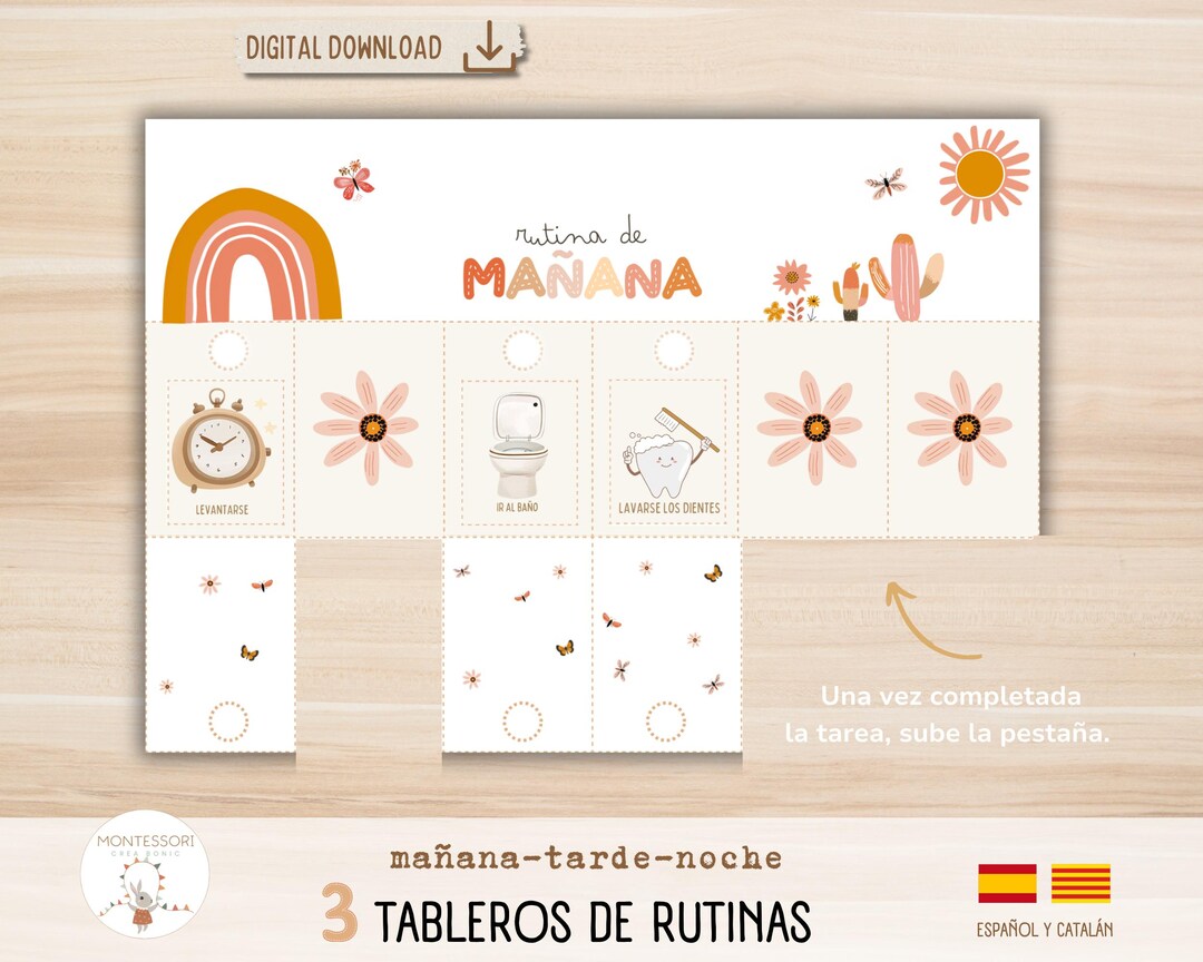 Daily Routines and Habits Board for Kids, 162 Routine Cards, Printable ...