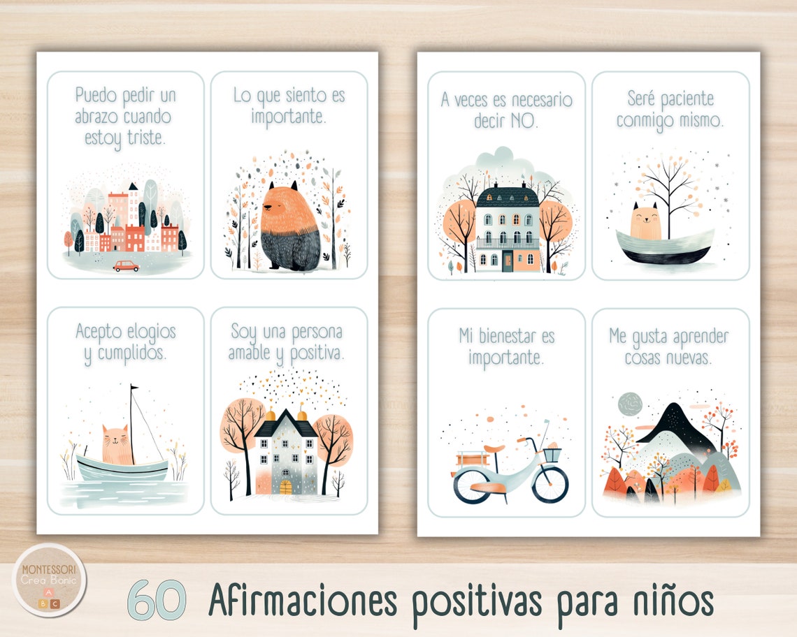 60 Positive Affirmations Cards for Kids | 60 Printable Affirmations ...